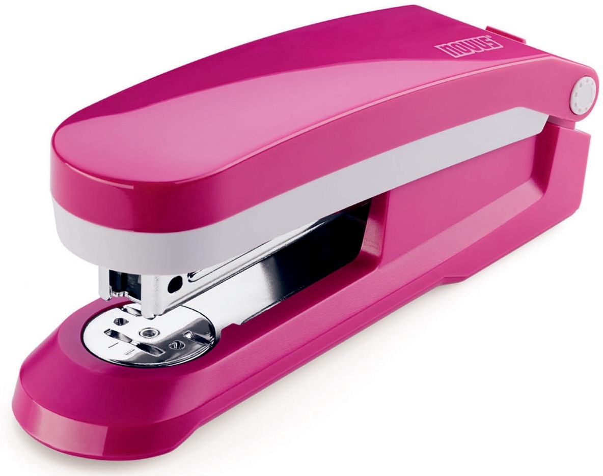 Novus nietmachine E 25 roze bij VindiQ Office