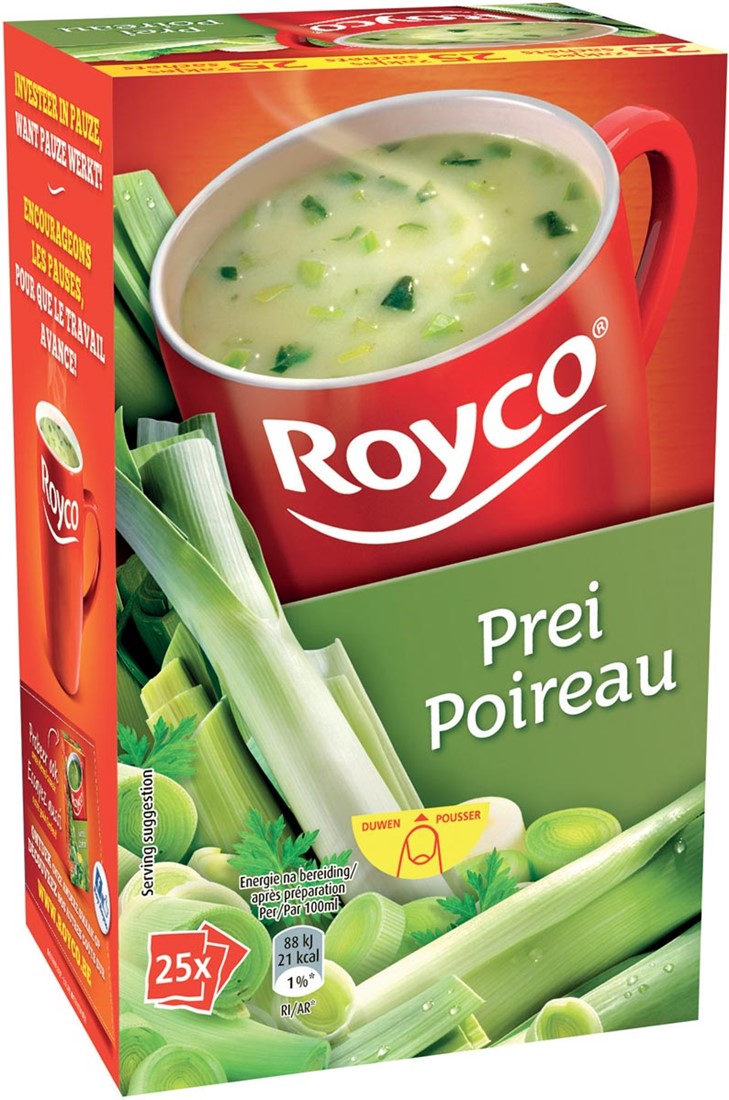 Royco Minute Soup classic prei, pak van 25 zakjes bij VindiQ Office