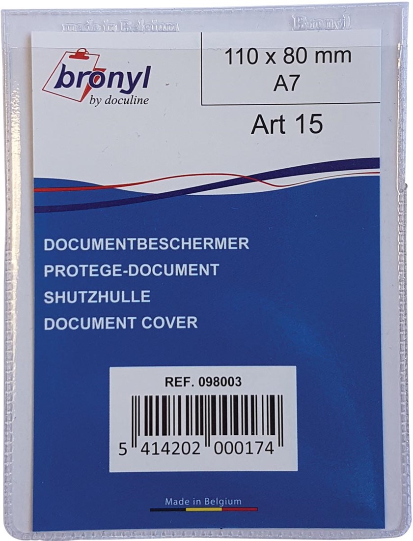 Bronyl U-mapje uit transparante PVC van 180 micron, ft A7 bij VindiQ Office