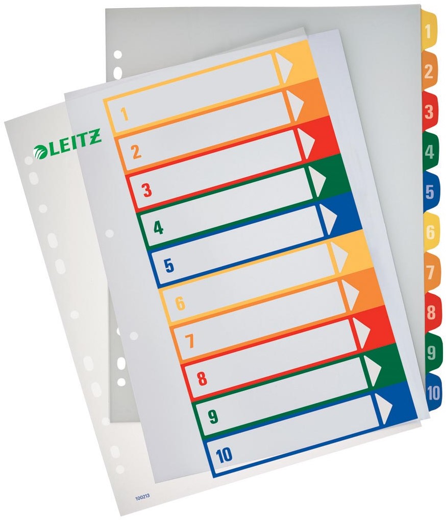 Leitz intercalaires imprimables 10 onglets bij VindiQ Office