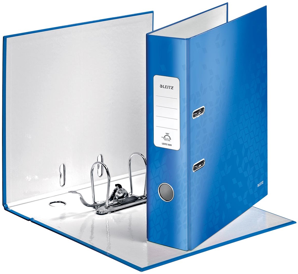 Leitz WOW ordner blauw, rug van 8,0 cm bij VindiQ Office