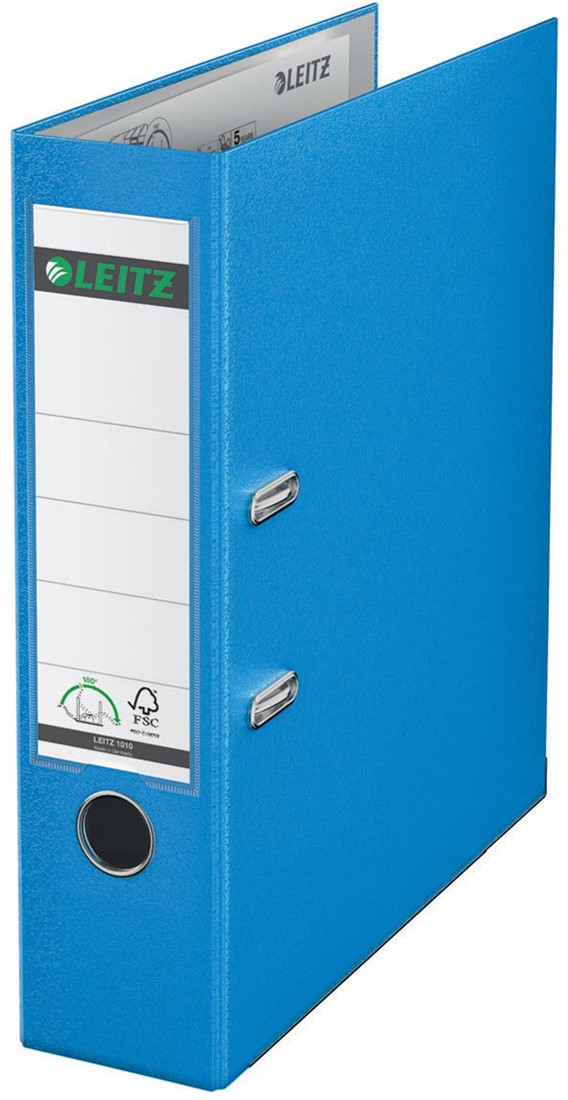 Leitz 180° ordner, A4, uit PP, rug van 8 cm, lichtblauw bij VindiQ Office