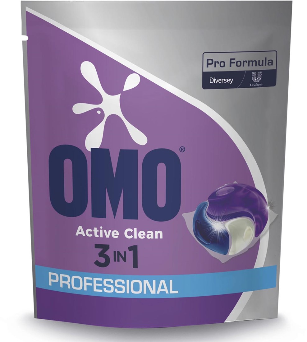 Omo Professional Pro Formula Active Clean 3 in 1 wasmiddel, pak van 80 capsules bij VindiQ Office