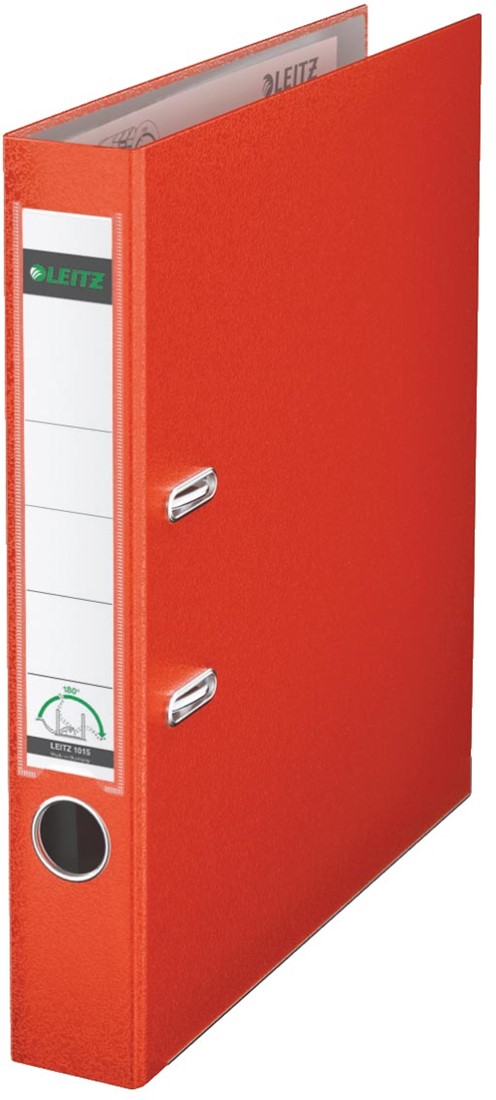Leitz 180° ordner, A4, uit PP, rug van 5 cm, lichtrood bij VindiQ Office