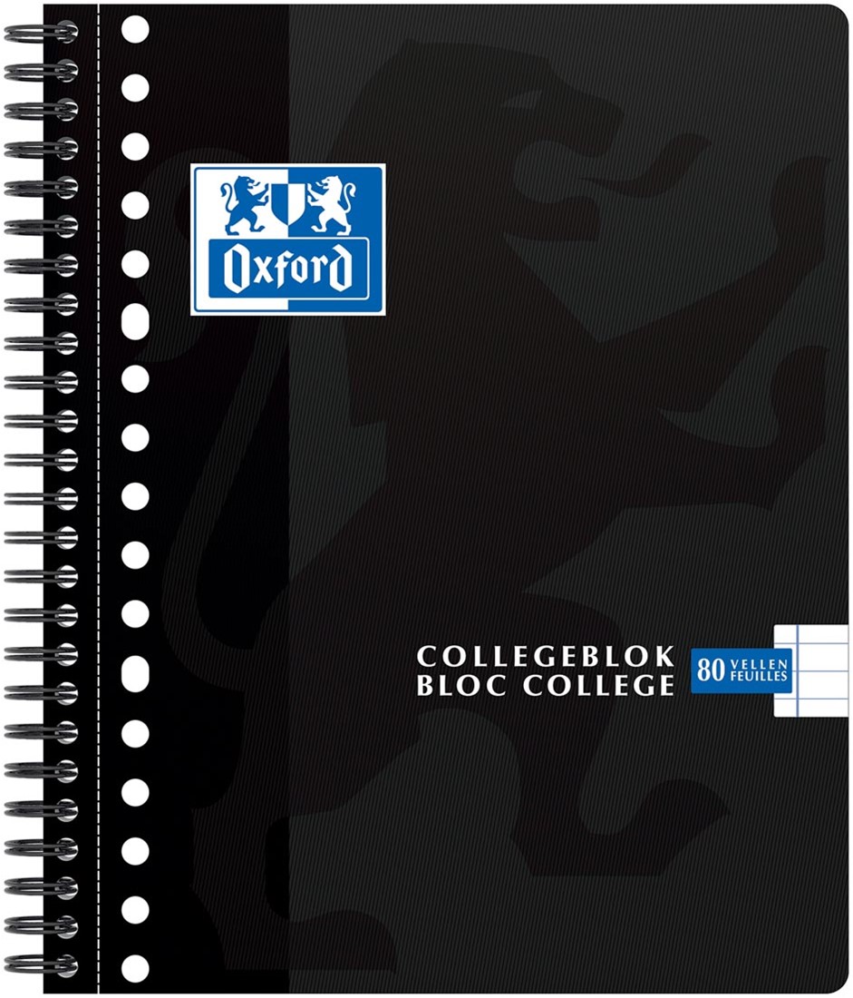 Oxford School bloc collège, ft A5+, 160 pages, 17 trous, marge, ligné, assorti bij VindiQ Office