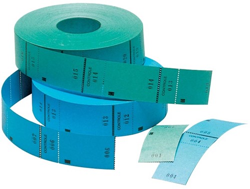 Rouleaux de tickets, 1000 tickets, bleu bij VindiQ Office
