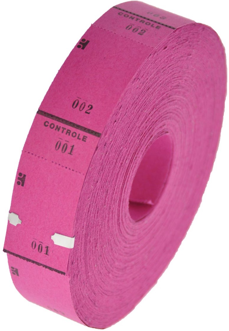 Rouleaux de tickets, 1000 tickets, cerise bij VindiQ Office