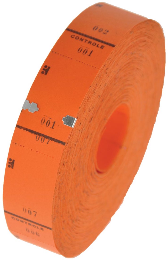 Rouleaux de tickets, 1000 tickets, orange bij VindiQ Office