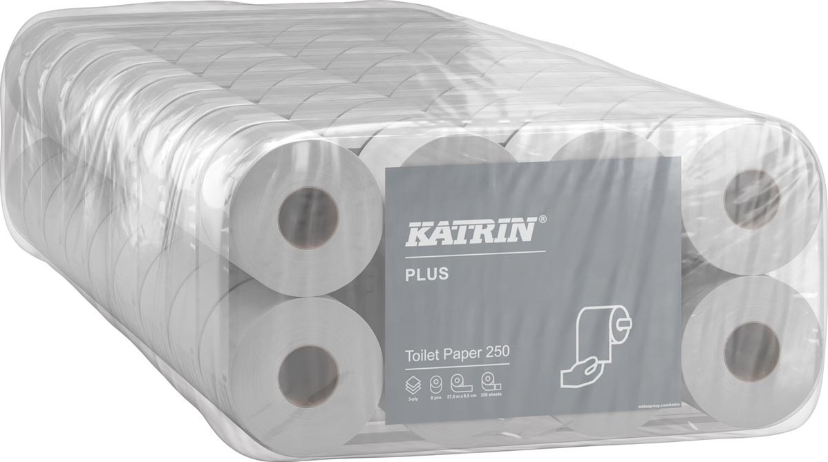 Katrin Plus toiletpapier Soft, 3-laags, 250 vel per rol, pak van 8 ...