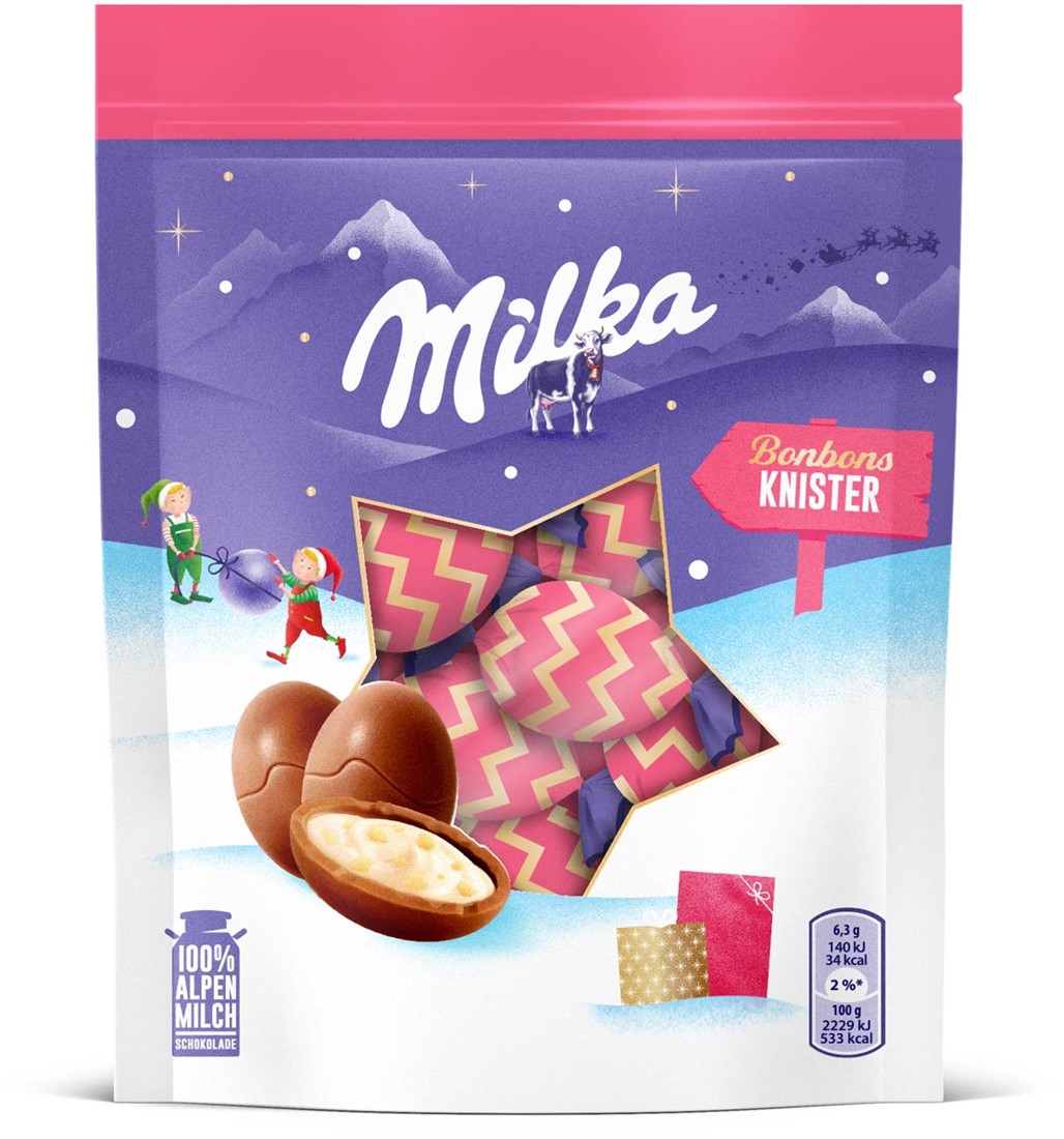 Milka bonbons knister chocolat au lait, sachet de 86 g bij VindiQ Office