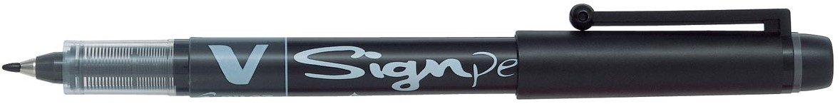 Pilot Fineliner V-Sign Pen zwart bij VindiQ Office