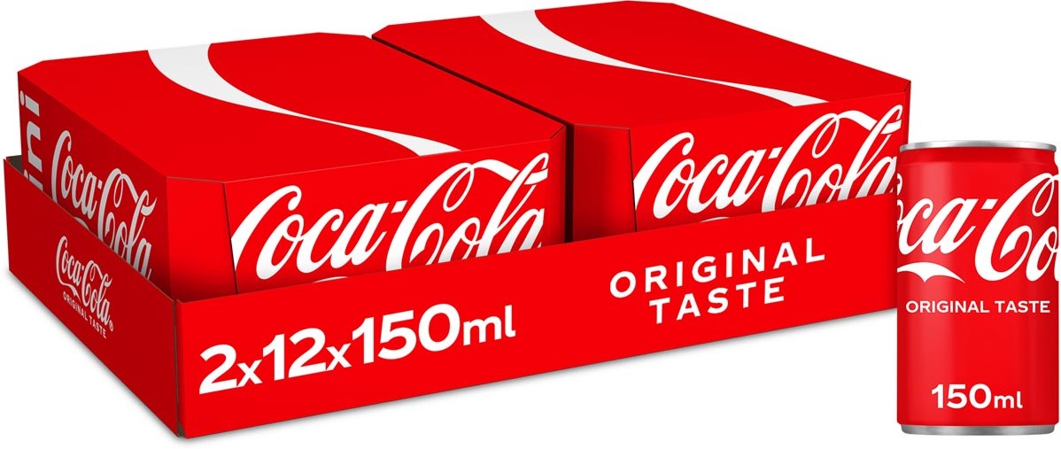 Coca-Cola boisson rafraîchissante, mini canette de 15 cl, paquet de 24 ...
