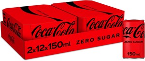 Coca-Cola Zero boisson rafraîchissante, mini canette de 15 cl, paquet ...