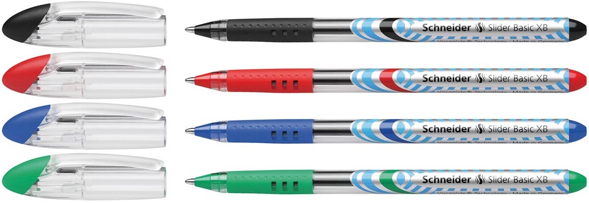 Schneider balpen Slider Basic, extra breed, geassorteerde kleuren, etui ...