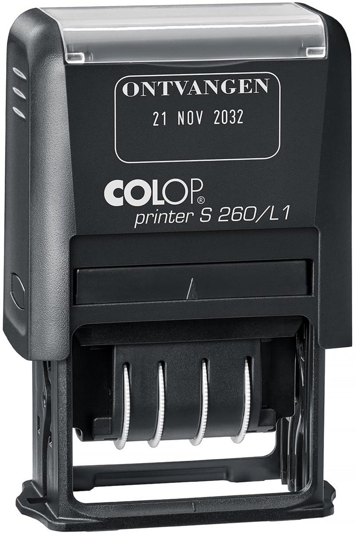 Colop cachet à formules avec date Printer texte: ONTVANGEN bij VindiQ ...