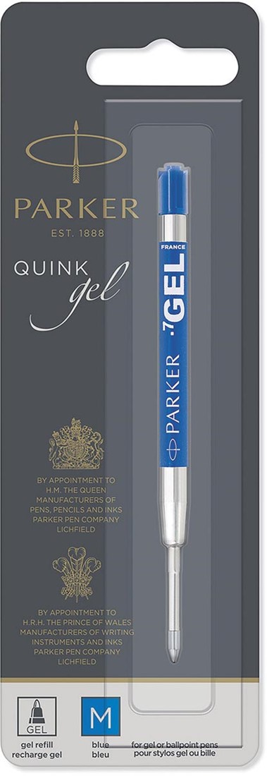 Parker Quink vulling voor balpen medium, blauw, op blister bij VindiQ Office