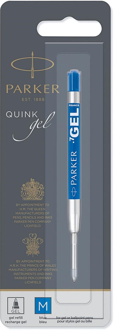 Parker Quink vulling voor balpen medium, blauw, op blister bij VindiQ Office