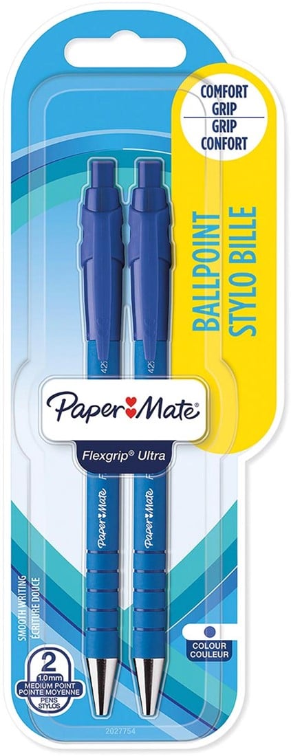 Paper Mate stylo bille Flexgrip Ultra RT, moyenne, bleu bij VindiQ Office