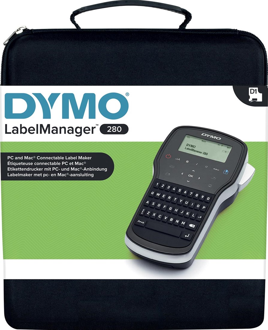 Dymo beletteringsysteem LabelManager 280 kit, qwerty, inclusief 2 x D1 ...