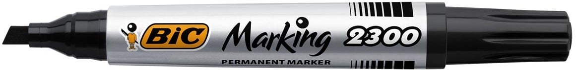 Bic permanent marker 2000-2300 zwart, schrijfbreedte 3 - 5,5 mm ...