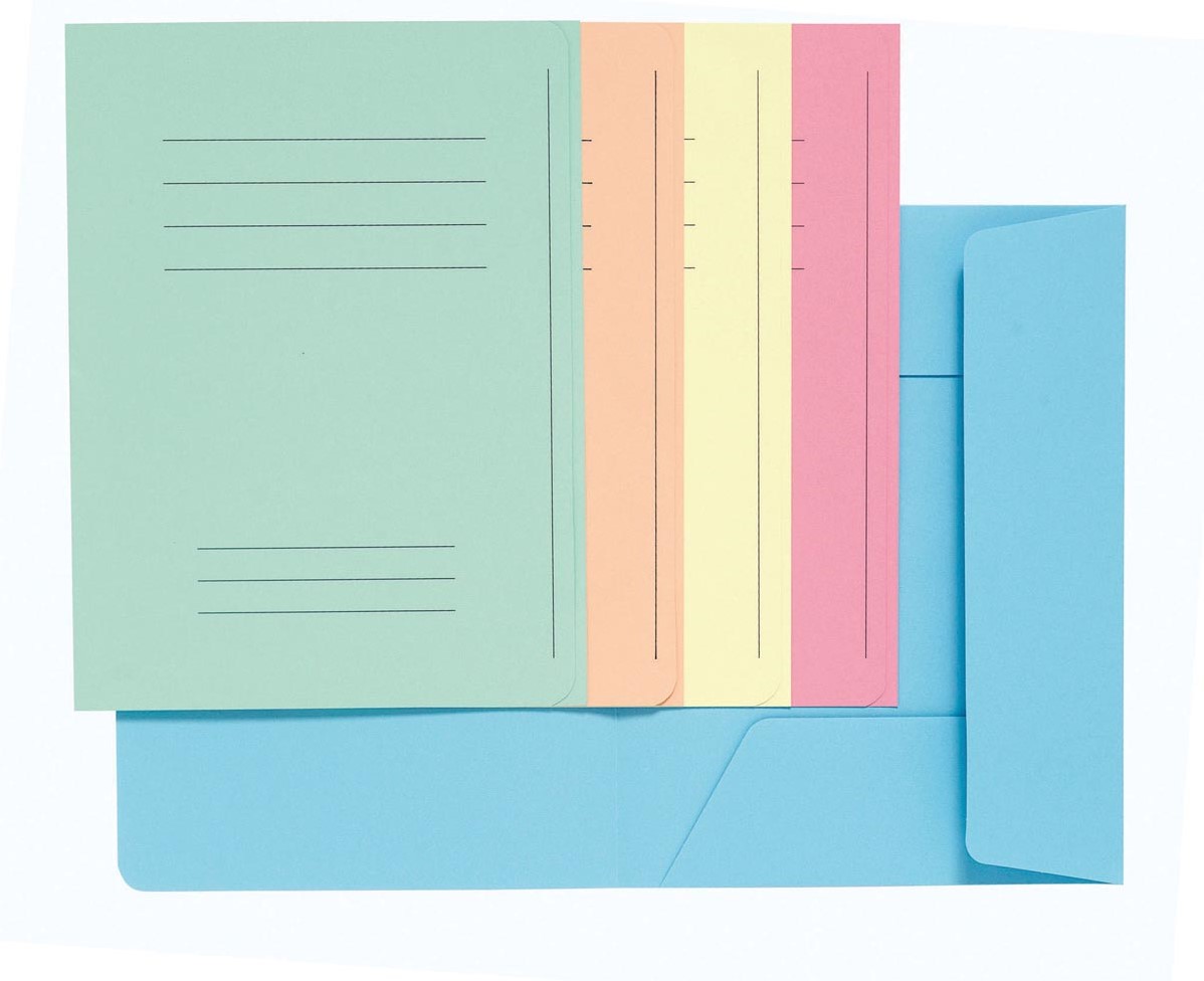 Exacompta dossiermap Super 210, met 3 kleppen, geassorteerde kleuren ...