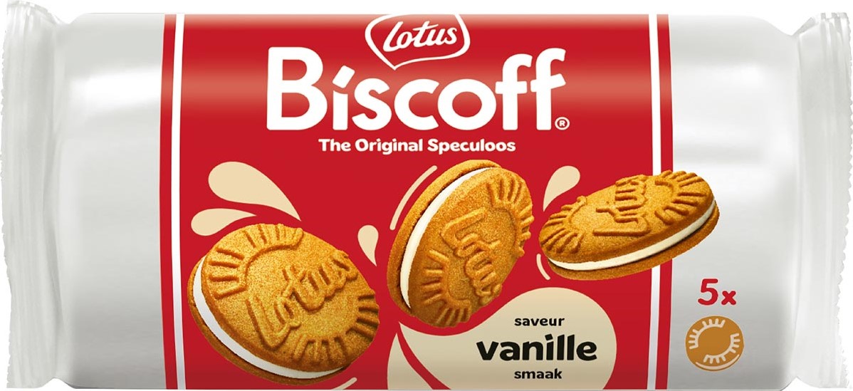 Lotus Biscoff gevulde speculoos, display van 16 stuks met 5 koekjes, 50 ...