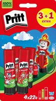 Pritt Original plakstift, 22 g, 3 + 1 gratis, op blister bij VindiQ Office