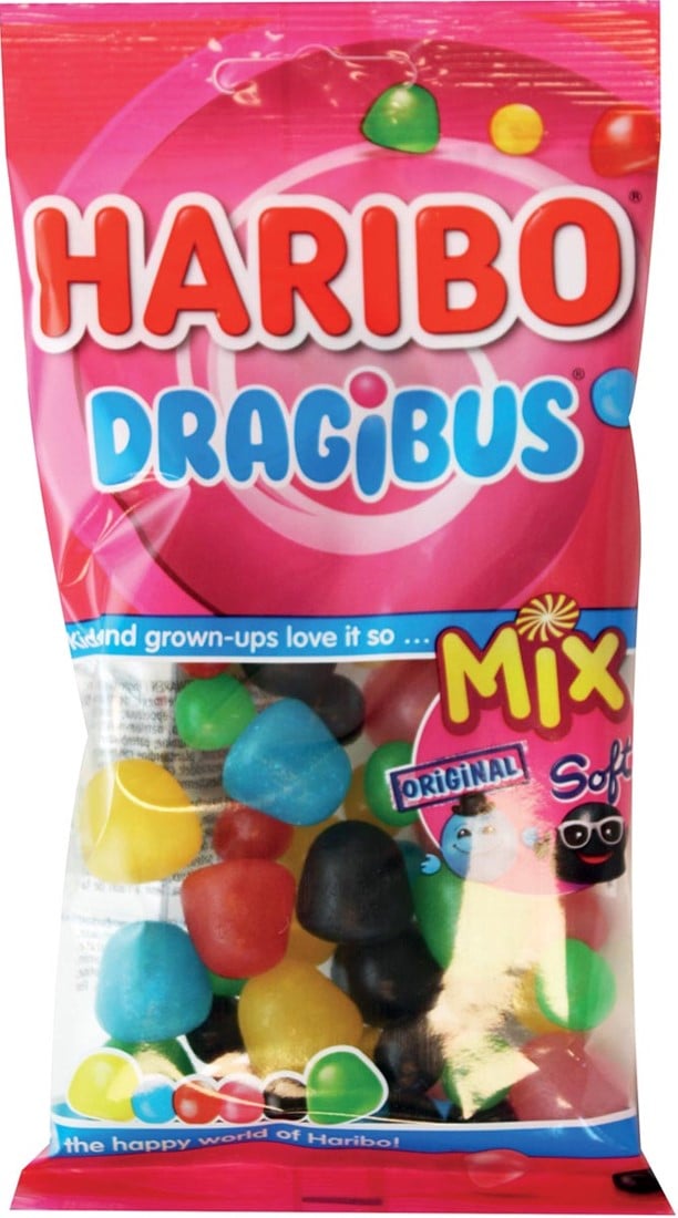 Haribo bonbons Dragibus Duomix, sachet de 130 g bij VindiQ Office