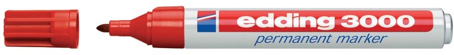 Edding permanent marker 3000 rood bij VindiQ Office