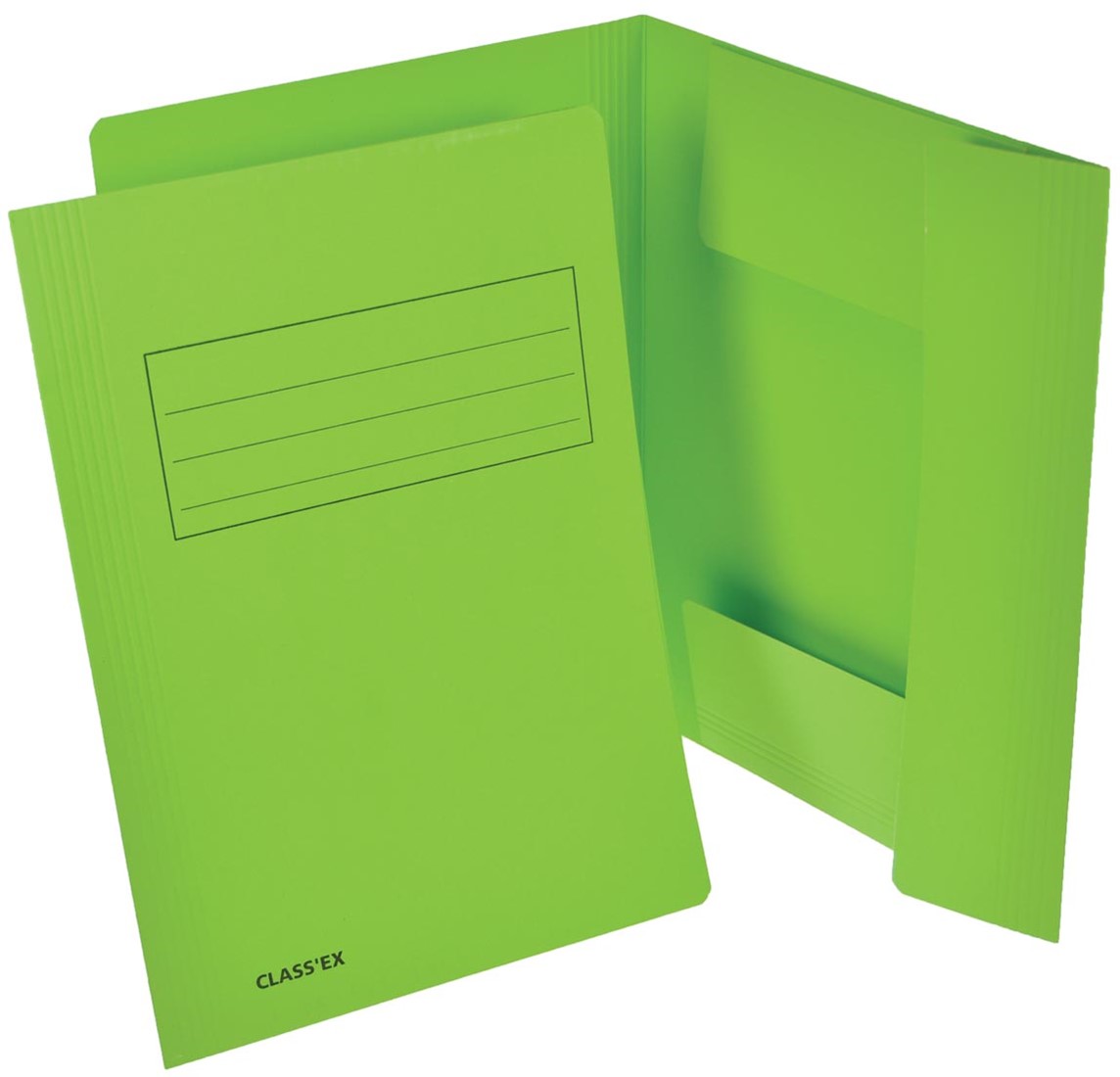 Class'ex dossiermap, 3 kleppen, groen bij VindiQ Office