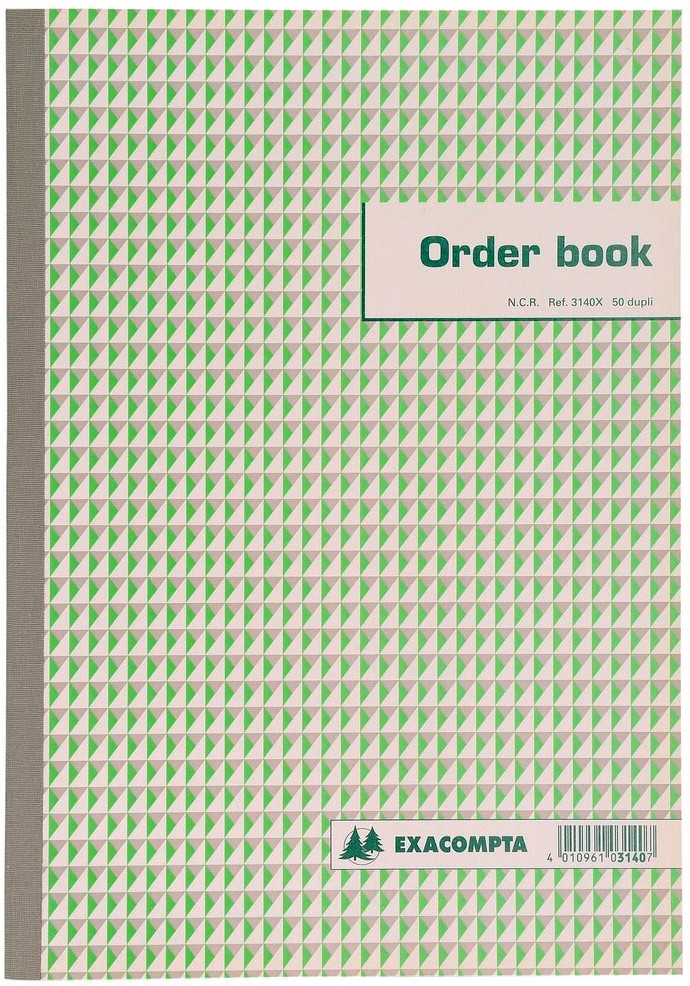 Exacompta orderbook, ft 29,7 x 21 cm, dupli (50 x 2 vel) bij VindiQ Office