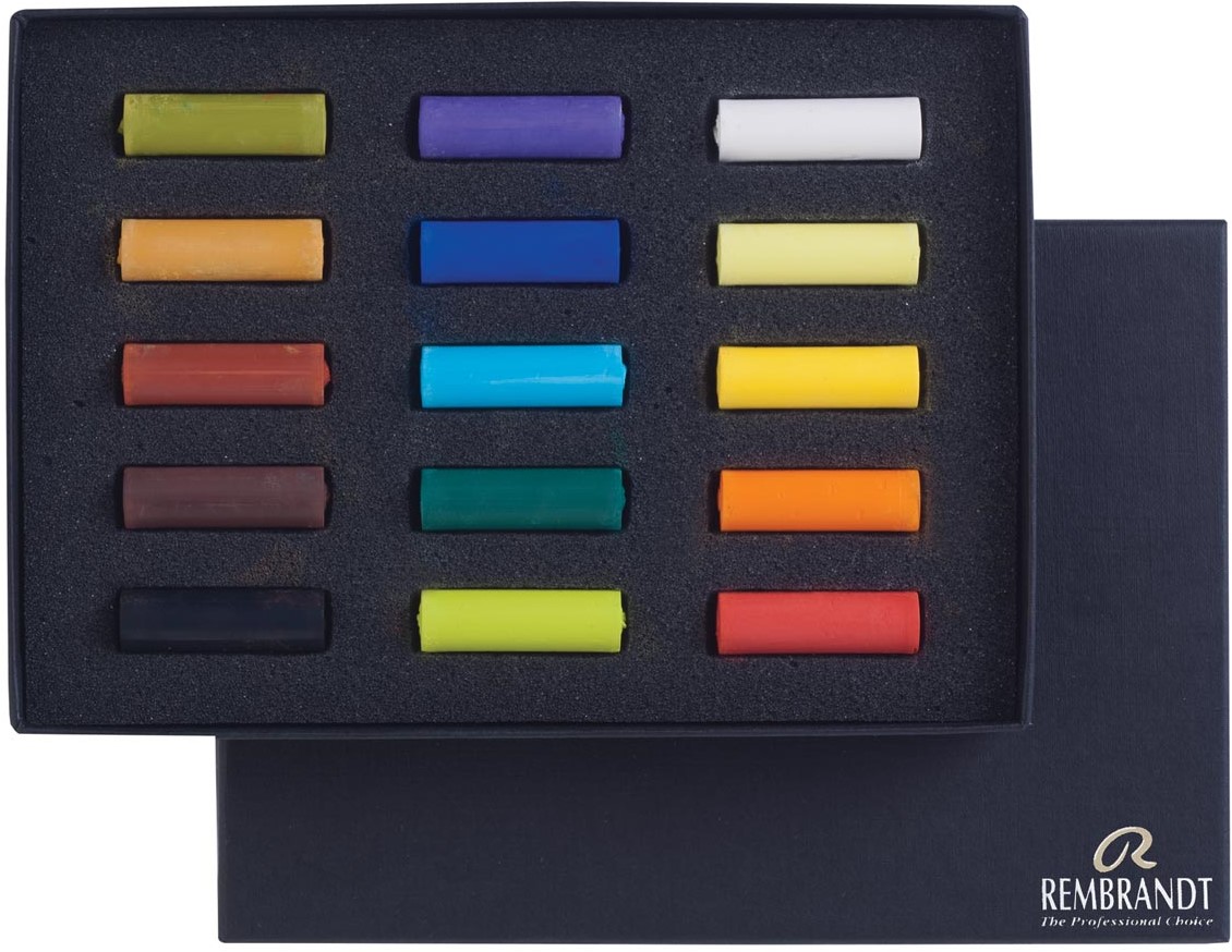 Rembrandt pastel douce, set de 15 demi pastels bij VindiQ Office