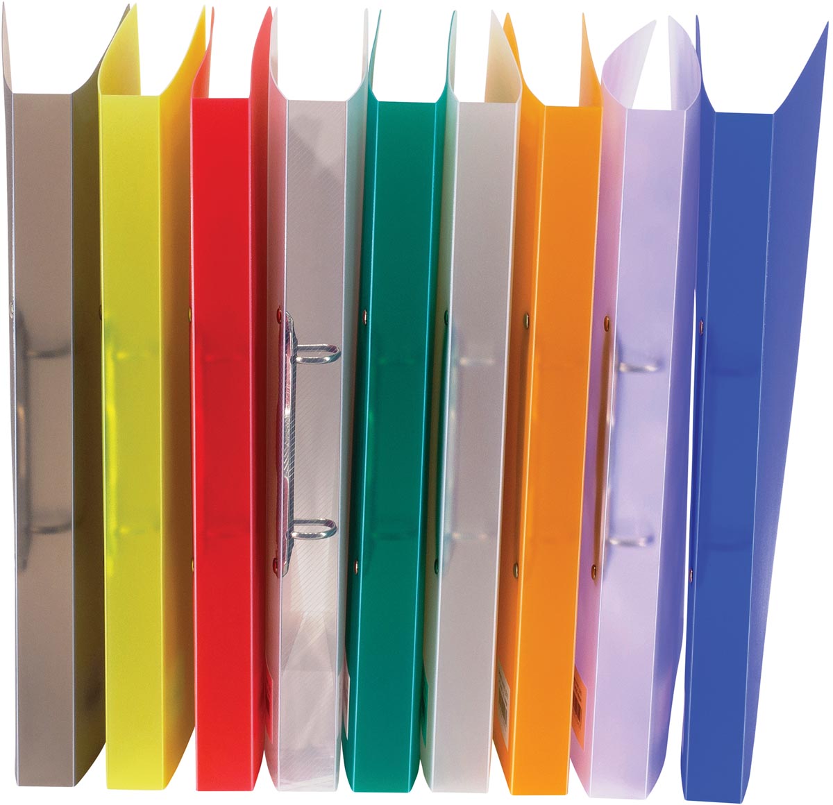 Bronyl ringmap, voor ft A4, uit PP, 2 D-ringen van 15 mm, geassorteerde ...