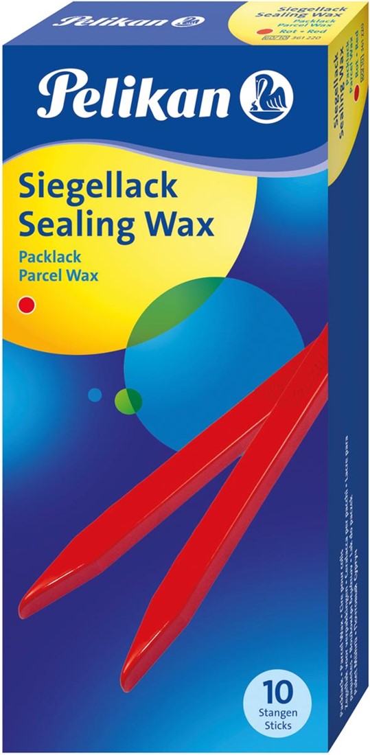 Pelikan zegelwas 60/10, doos van 10 stuks, rood bij VindiQ Office