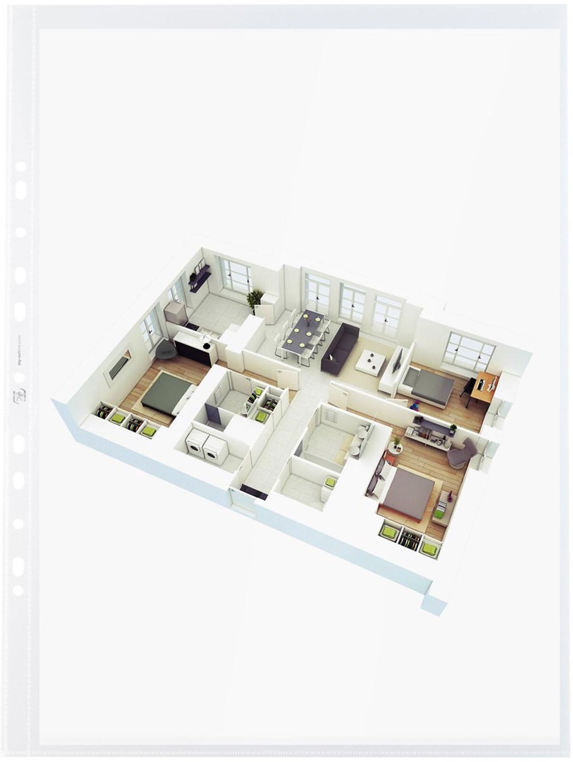 OXFORD showtas, formaat A3, portret, uit PP, 11-gaatsperforatie, pak ...