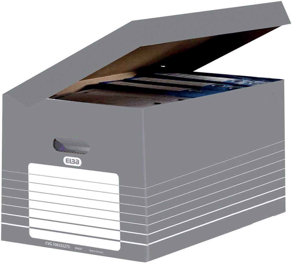 Elba archiefcontainer, ft 34,5 x 45 x 28 cm, grijs en wit bij VindiQ Office