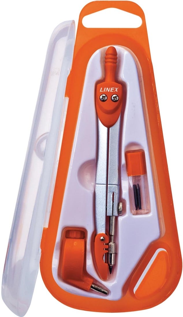 Linex compas scolaire 950, 3 pièces, en boîte distributrice, en ...