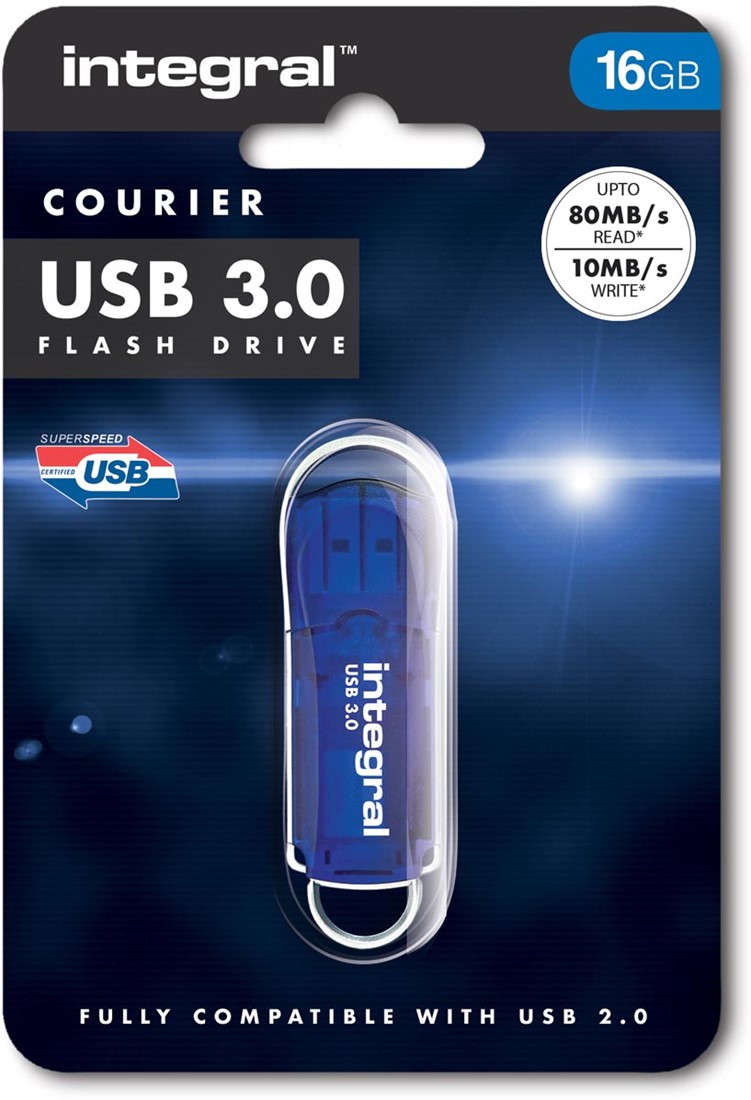Integral COURIER USB stick 3.0, 16 GB bij VindiQ Office