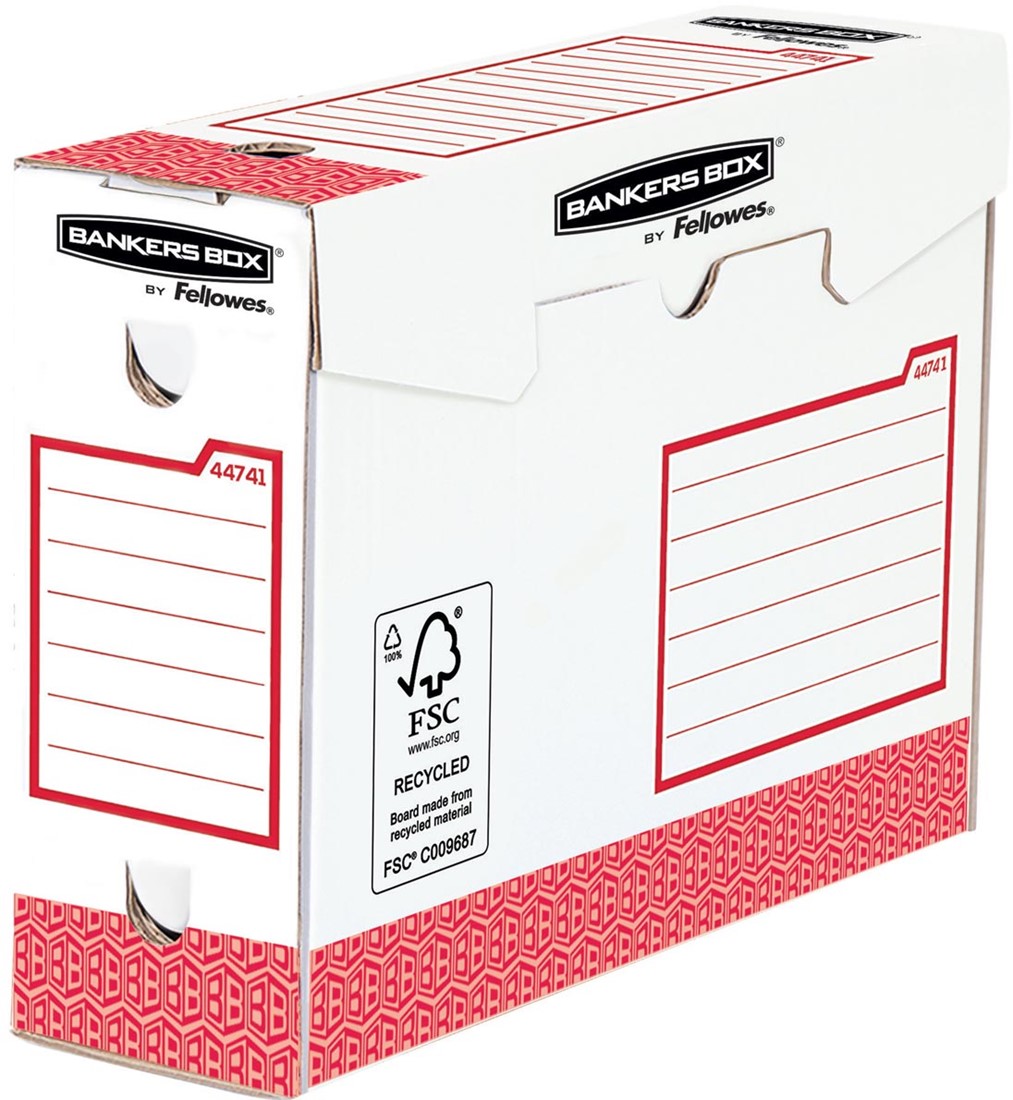 Bankers Box basic archiefdoos heavy duty, ft 9,5 x 24,5 x 33 cm, rood ...
