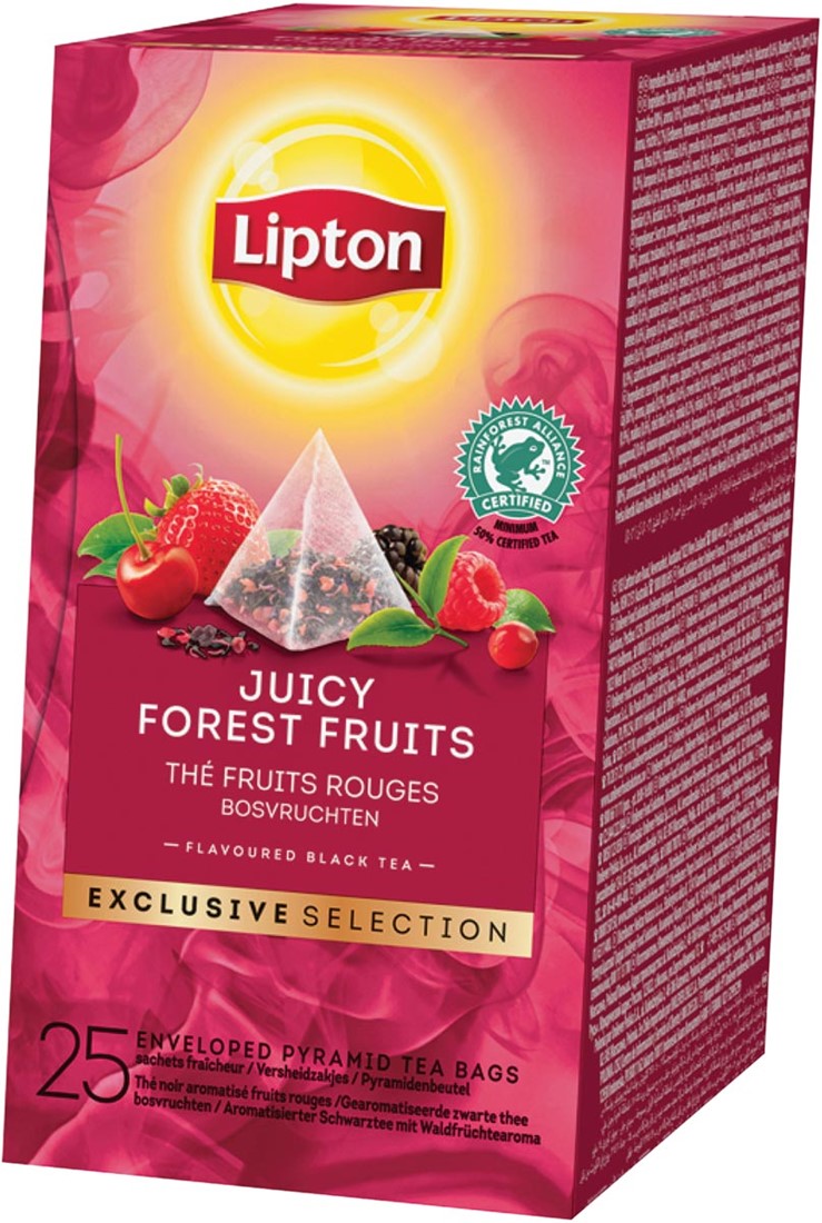 Lipton thé, fruits des bois, exclusive selection, boîte de 25 sachets ...
