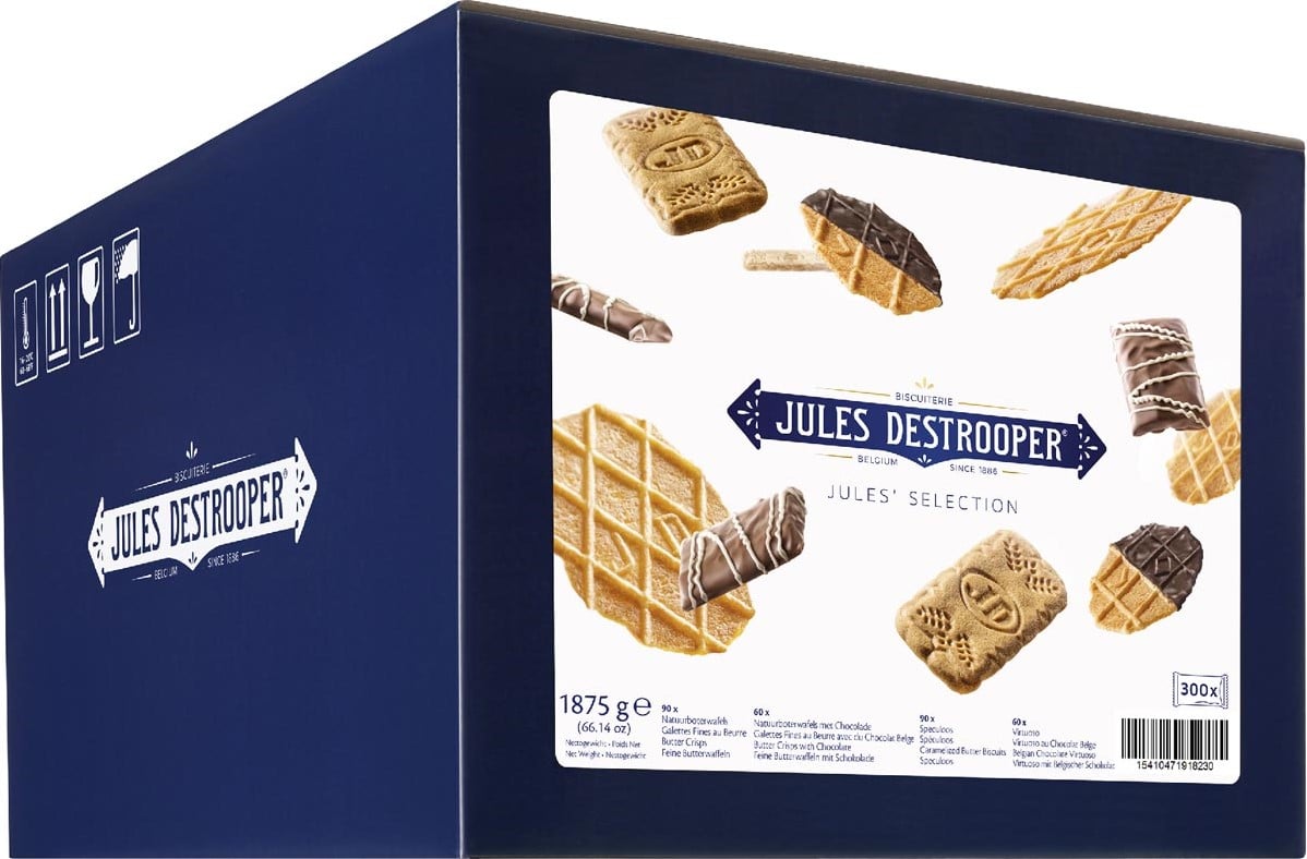 Jules Destrooper koekjes Jules' Selection, doos van 300 stuks bij ...