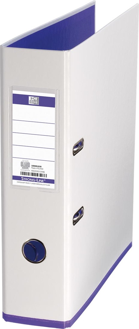 OXFORD MyColour ordner, formaat A4, uit karton, rug van 8 cm, wit-paars ...
