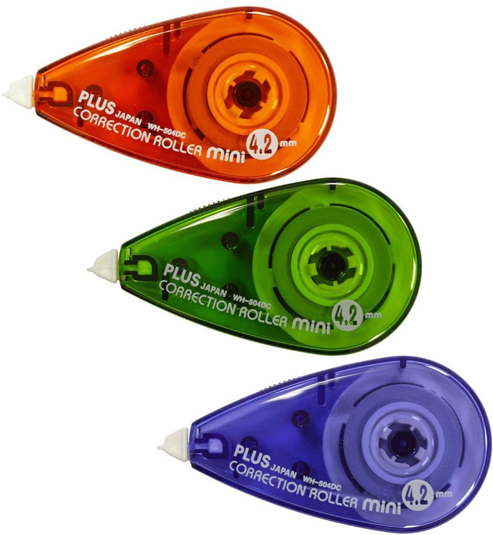 Plus mini correctieroller, 2 + 1 gratis, op blister bij VindiQ Office