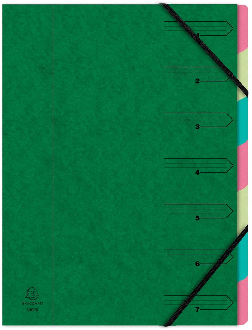 Exacompta Sorteermap 7-delig, groen bij VindiQ Office