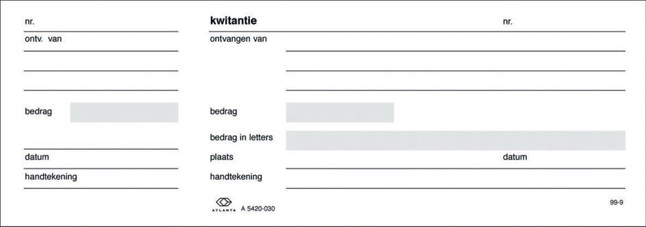 Atlanta by Jalema kwitantieblok ft 10,5 x 29,7 cm bij VindiQ Office