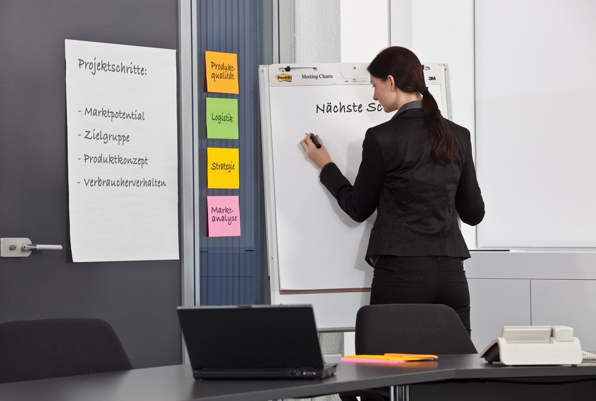 Post-it meeting chart, ft 63,5 x 77,5 cm, blanco, 30 feuilles, pacquet ...