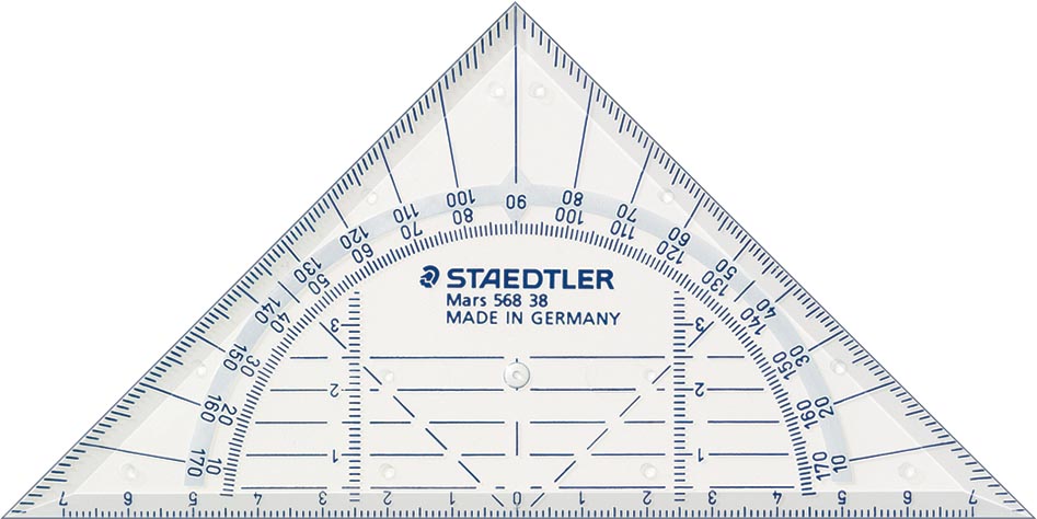 Staedtler geodriehoek 16 cm, met afneembaar handvat bij VindiQ Office