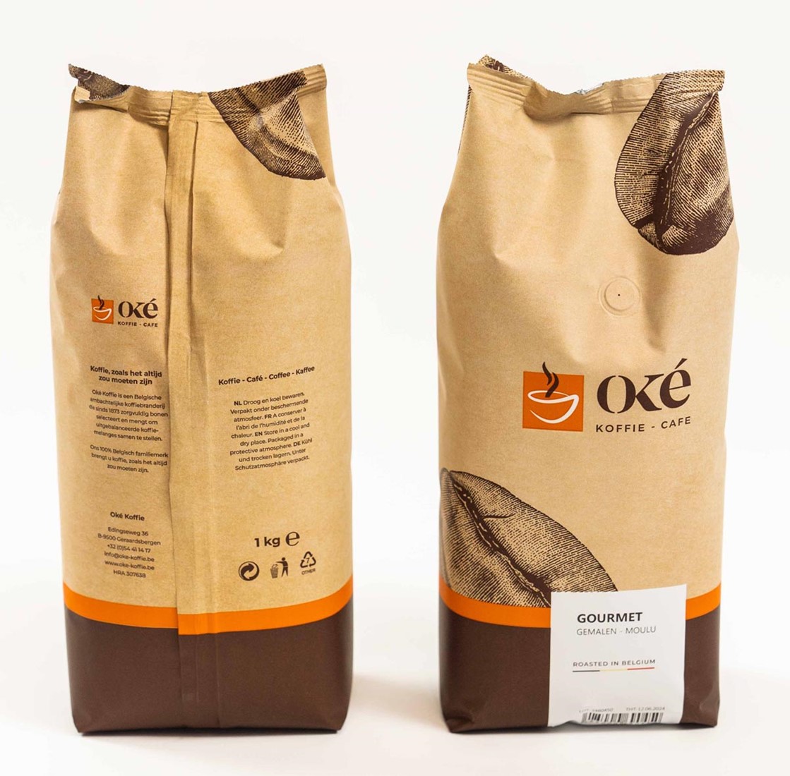 Oké café, moulu, sachet de 1 kg, Gourmet bij VindiQ Office