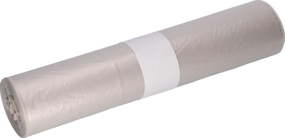 Deiss vuilniszak 240 l, ft 80 + 40 x 140 cm, transparant, HDPE, rol van 10 stuks bij VindiQ Office