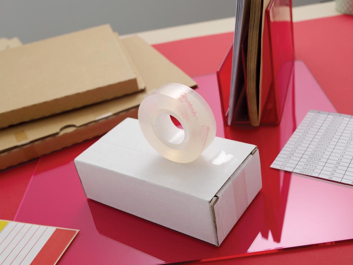 Scotch Plakband Crystal ft 19 mm x 7,5 m, blister met 1 afroller met 1 rolletje bij VindiQ Office